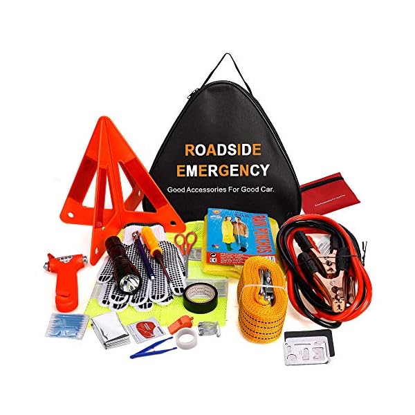 Car Emergency Kit, 24 in 1 Multifunctional Roadside Assistance Auto ...