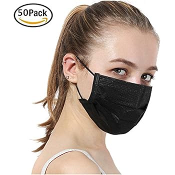 Amazon.com: Yamde 50 Pcs Disposable Earloop Face Masks Germ Dust ...