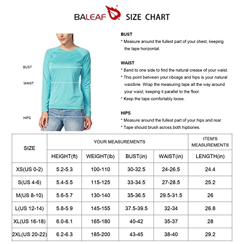 BALEAF Women's Long Sleeve Hiking Shirts UPF 50+ Uv Protection SPF Fishing Tops Lightweight ...