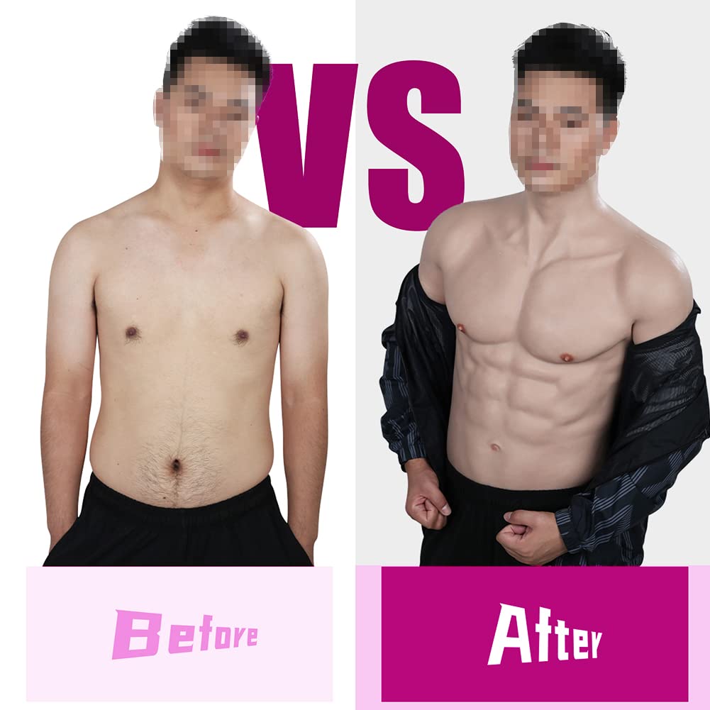 Mua YO-T-YO Silicone Muscle Chest Realistic Fake Muscle Male Half Body ...