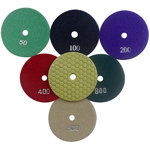 Buy Konfor 4 Inch 6-Step Dry Diamond Polishing Pads for Granite Stone ...