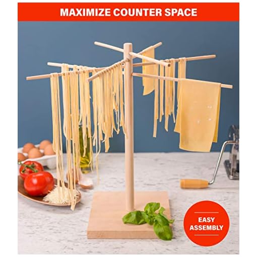 Bellemain Collapsible Large Pasta Drying Rack - Foldable Fresh Pasta ...