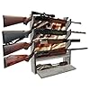 Rush Creek Creations American Flag Indoor 4 Rifle/Shotgun Wall Storage ...