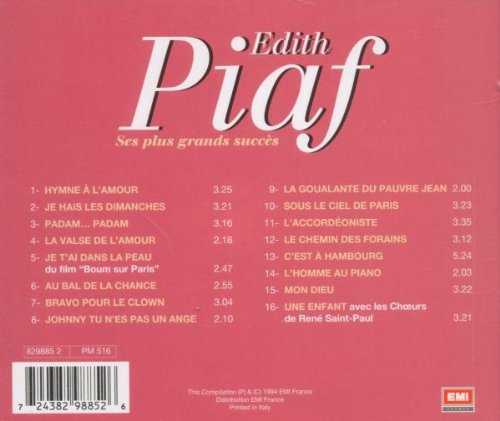 Édith Piaf Album: «Ses Plus Grands Succes»