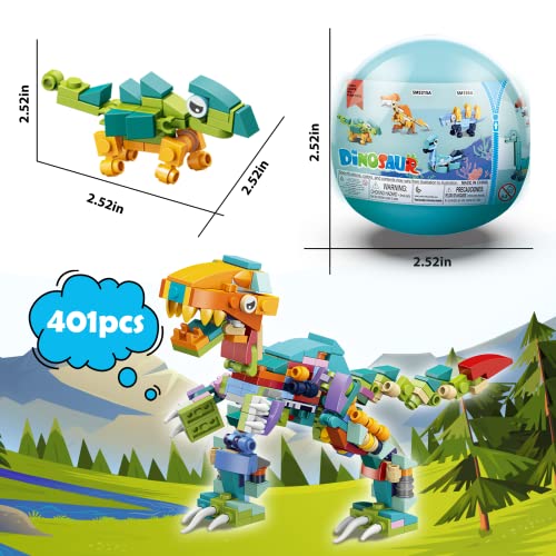 JMBricklayer 12 in 1 Dinosaur Building Block Set, Party Favors for Kids ...