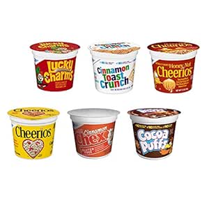 Amazon.com: General Mills Cereals Cup Assorted Family Variety Pack ...
