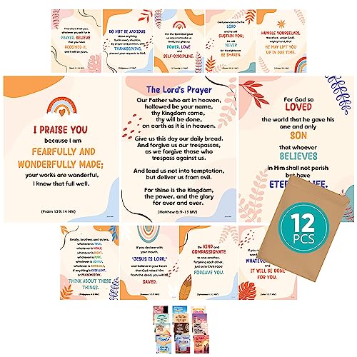 12 Bible Posters for Classroom - 11x14in Bible Posters for Kids ...