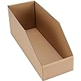 Amazon.com: EXYGLO Cardboard Storage Bins 35 Pack, 12x4x4.5 Inch ...