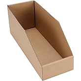 Amazon.com: EXYGLO Cardboard Storage Bins 35 Pack, 12x3x4.5 Inch ...