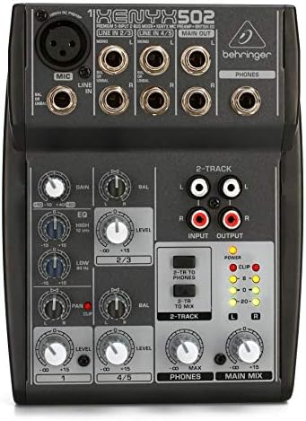 Sound Mixing Board Behringer Q502 - 5-Input USB Interface With Xenyx ...