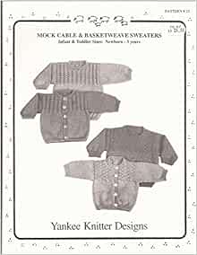 Yankee Knitter Designs Pattern 23 Mock Cable & Basketweave Sweaters ...