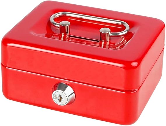 Small Cash Box with Lock and Coin Slot for Kids, Parrency Small Lock ...