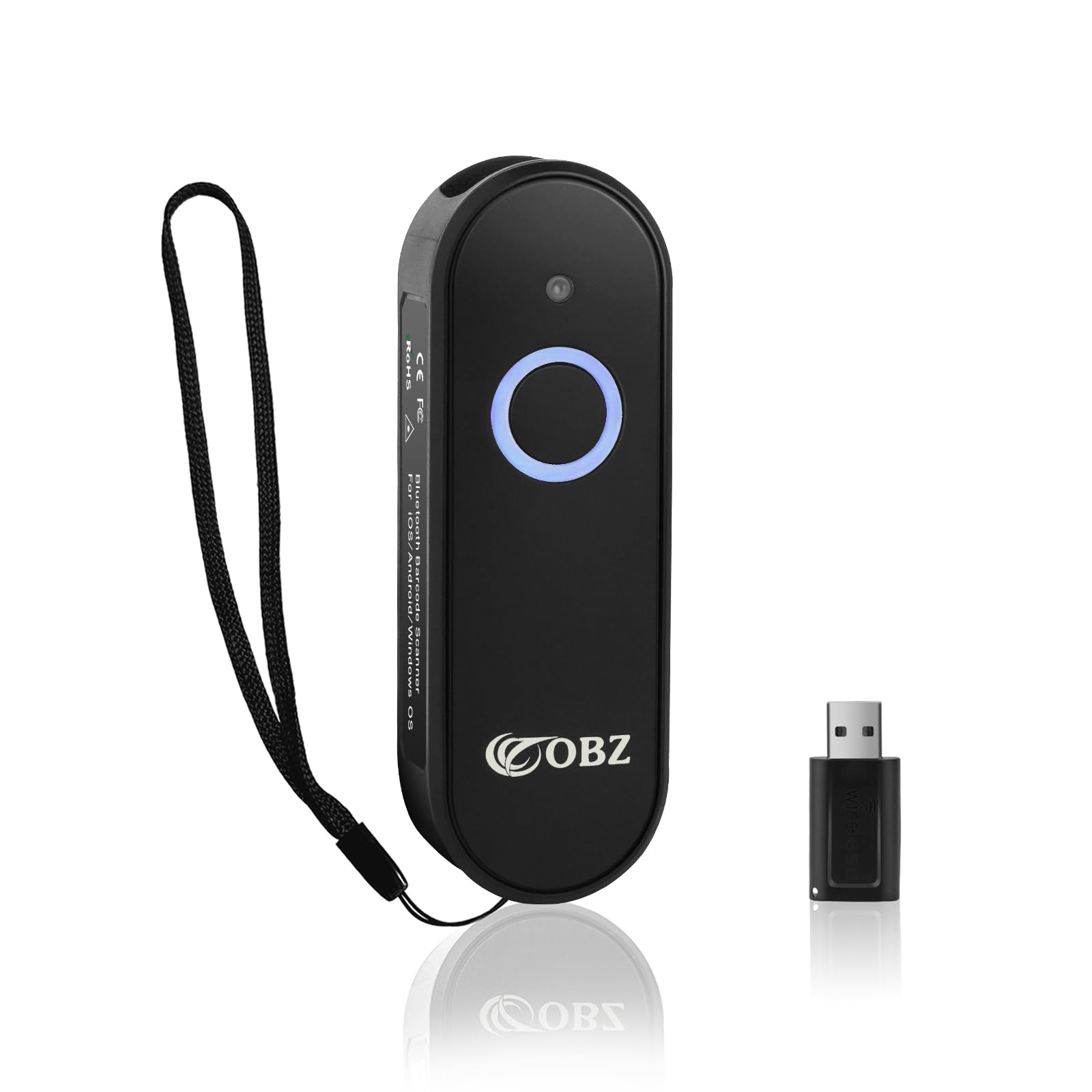 OBZ Mini 2D Bluetooth Barcode Scanner, 2.4G Wireless Barcode Scanner, 3 ...