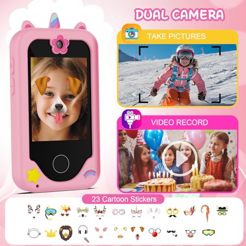 Diswoe Kids Smart Phone for Girls Unicorns Toys 3 4 5 6 7 8 9 Years Old ...