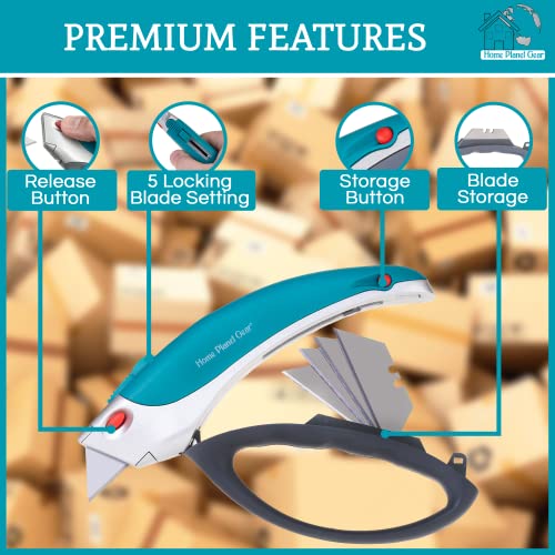 Box Cutter Retractable Utility Knife - Heavy Duty Box Cutter Knife ...