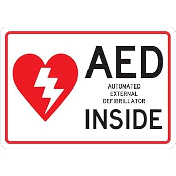 Amazon.com: AED Automated External Defibrillator Inside Decal Sticker ...