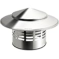 Amazon.com: Round Chimney Cap 6 Inch Flue Caps Stove Pipe Topper 304 ...