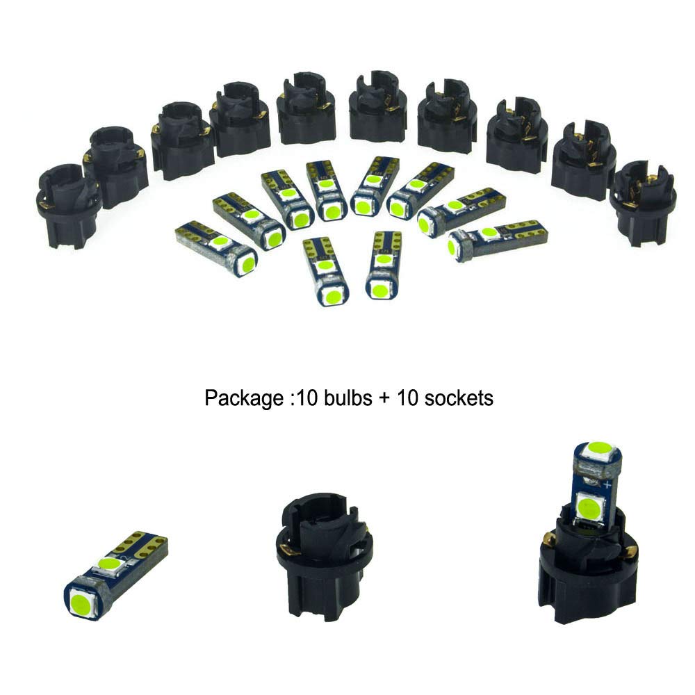 Lighting DODOFUN Deep Blue T5 37 74 LED Bulb with Twist Lock Socket ...