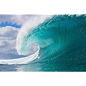 Amazon.com: Surfing Big Wave Fabric Cloth Rolled Wall Poster Print ...
