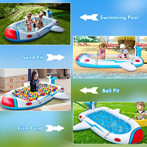 Inflatable Splash Pad Sprinkler Pool for Kids, Toddlers Wading Splash ...