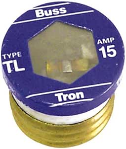Bussmann TL-15PK4 15 Amp Time Delay, Loaded Link Edison Base Plug Fuse ...