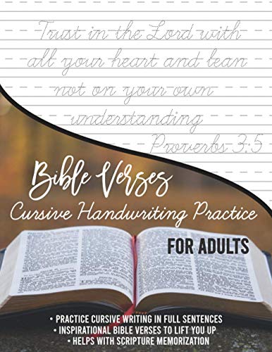 Bible Verses Cursive Handwriting Practice Workbook Practice Cursive ...