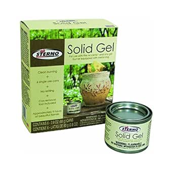 Amazon.com: Fire Accent Solid Gel Fuel, Set of Six 3.1 Ounce Cans ...