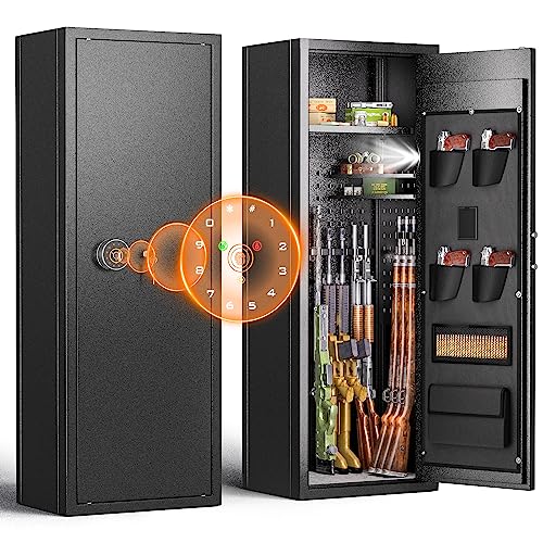 Superday 10-12 Rifle Gun Safe with LED Light, Fingerprint Gun Safes for ...