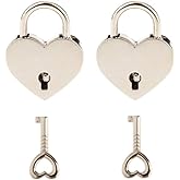 Amazon.com: Warmtree Small Metal Heart Shaped Padlock Mini Lock with ...