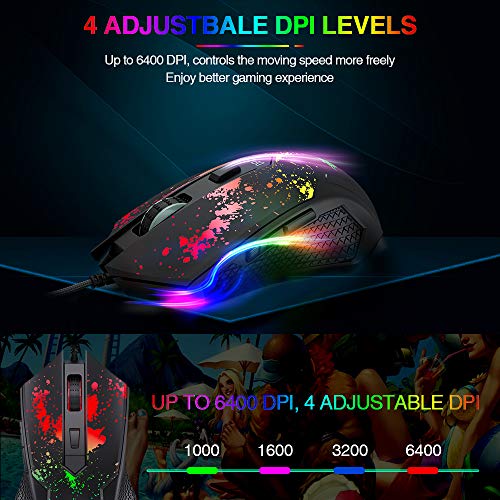BENGOO Gaming Mouse Wired, USB Ergonomic Computer Mice with Chroma RGB ...