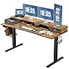DUMOS Adjustable Height Electric Sti to Standing Desk with Drawer,63 x ...