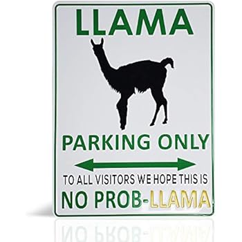 Amazon.com: MRC Wood Products Llamaste Funny Llama Wooden Plank Sign ...