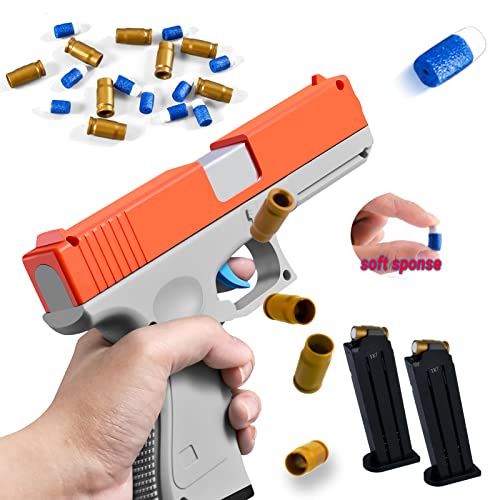 Look Real Toy Gun with Ejecting Soft Bullets,Pistol Toys Play EVA Foam ...