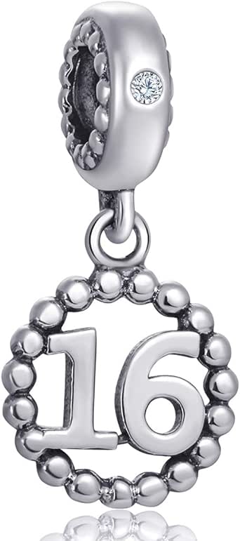 Amazon.com: Choruslove 16th Birthday Charm Fits Pandora Milestones ...