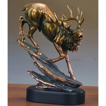 Amazon.com: Marc Pierce Signature Collection Herd Bull Elk Sculpture ...