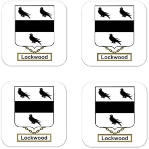 Amazon.com: Lockwood Family Crest Square Coasters Coat of Arms Coasters ...