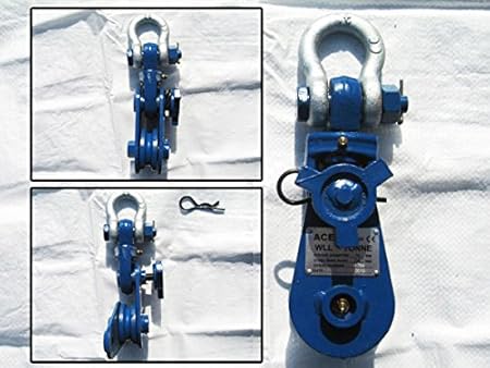 10 Inch 12 Ton Heavy Duty Swivel Shackle Lifting Snatch Block: Amazon ...