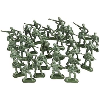 Amazon.com: Fun Express Big Bag of Blue Army Plastic Toy Soldiers ...