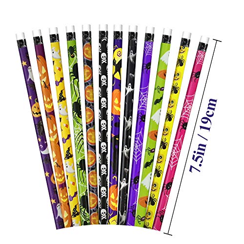 U-Goforst 72 Pack Halloween Pencils and Erasers for Halloween Party ...