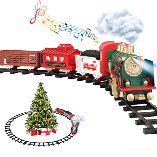 Sopu Train Sets for Kids, Electric Train Toy with Steam Locomotive ...