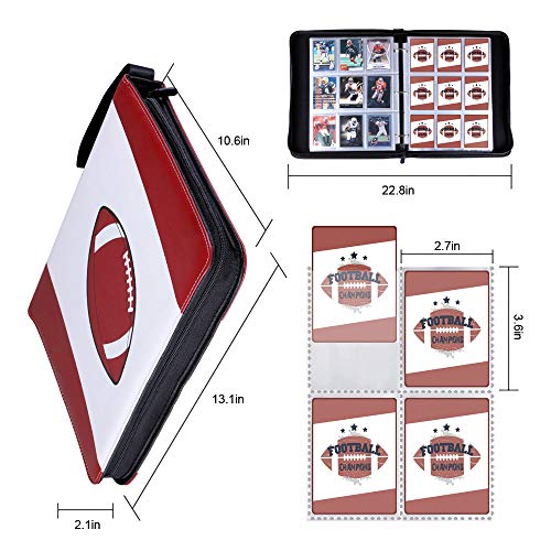 Football Cards Binder Holds Up to 720 Cards with 40 Sleeves, Famard ...