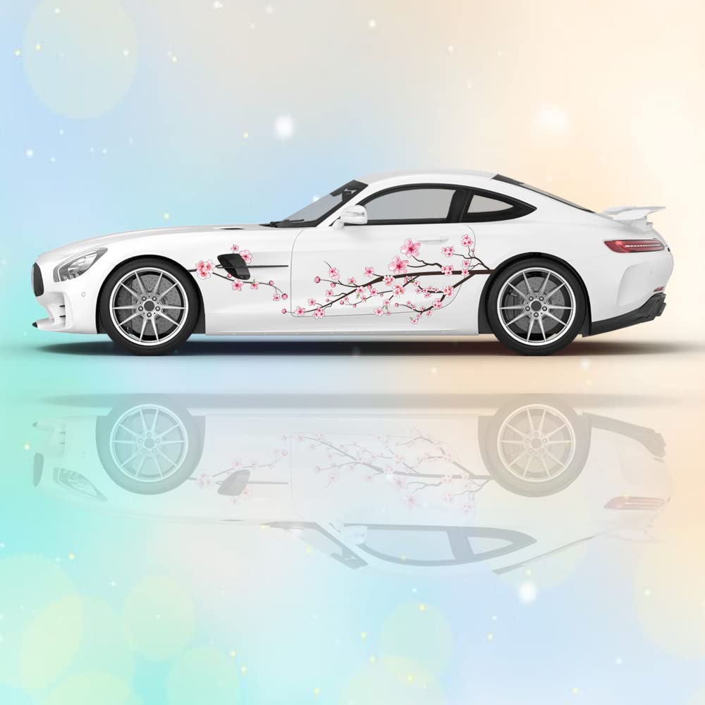 Mua 2PCS Cherry Blossom Car Livery, Japanese Theme Side Car Vinyl ...