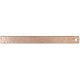 Amazon.com: 6 Inch Brass Ruler - Etched Markings - Durable Tiny Ruler ...