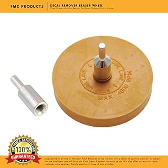 Decal Remover Eraser Wheel - 4" Diameter x 5/8" Width, Similar to 3M ...