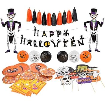Amazon.com: Halloween Party Decorations Cute Fun Party Supplies, All-in ...