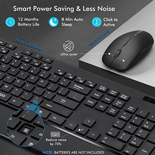 Wireless Keyboard And Mouse Combo E Yooso Full Sized 2 4ghz Wireless Keyboard With Palm Rest