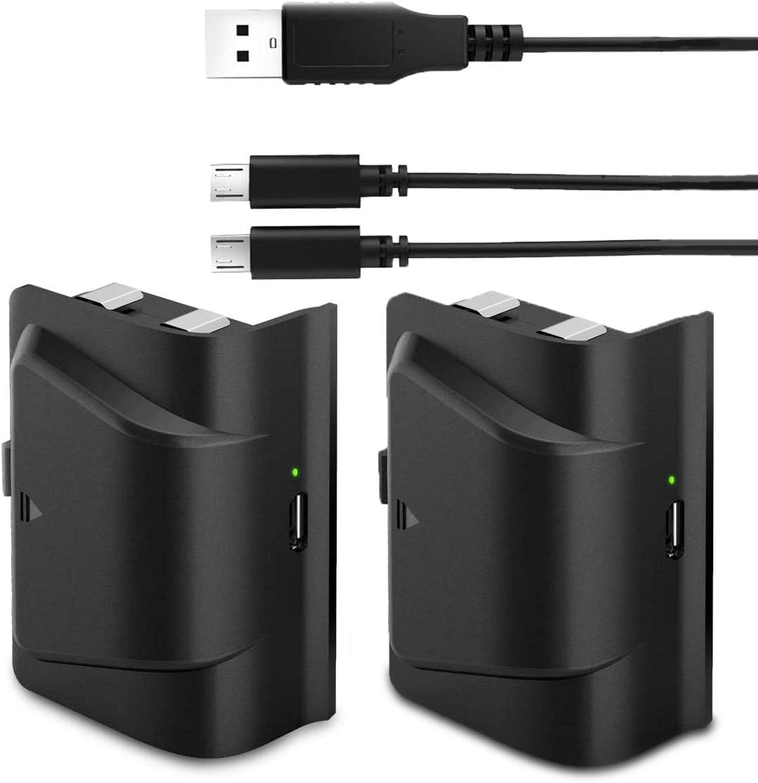 Xbox One Controller Battery Pack,2x1200mAh Rechargeable Battery for ...