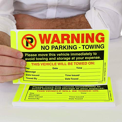 SmartSign "Please Move This Vehicle to Avoid Towing" Pack of 50 Parking ...