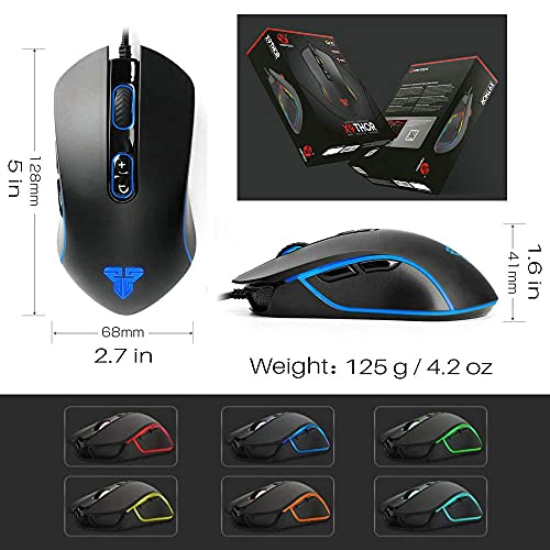 FANTECH Basic Wired Gaming Mouse X9, RGB 7 Macro Buttons Programmable ...