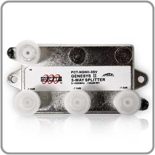 3 Way Cable Splitter Coaxial Cable TV RF Signal Divider Unbalanced ...